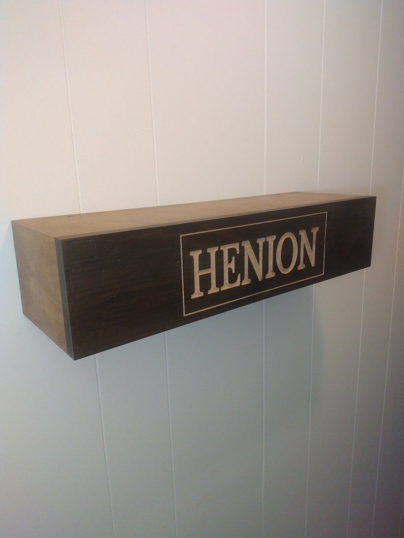 Personalized Floating Shelf With Storage Space and Engraving. - Etsy