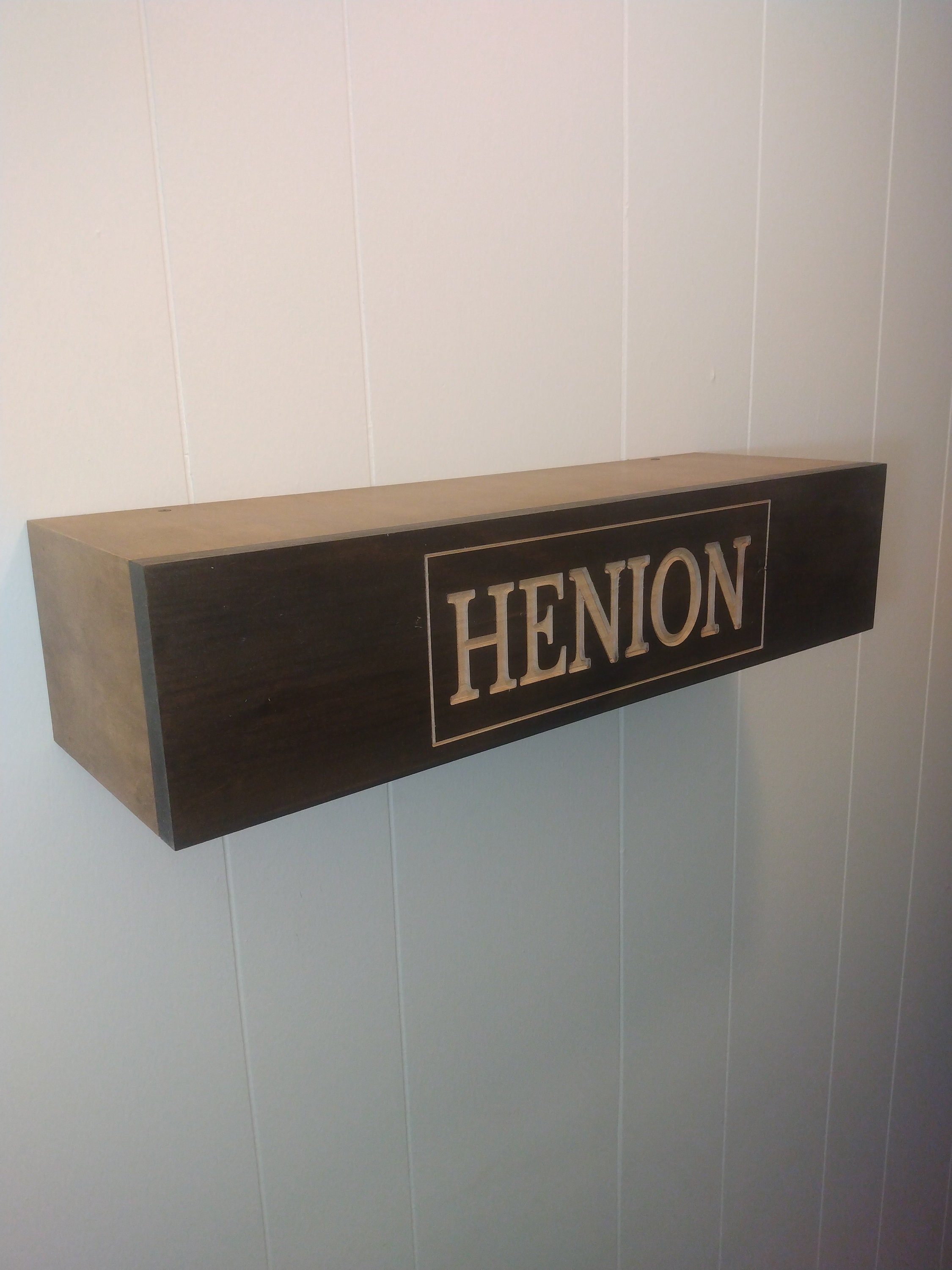 Personalized Floating Shelf With Storage Space and Engraving. - Etsy