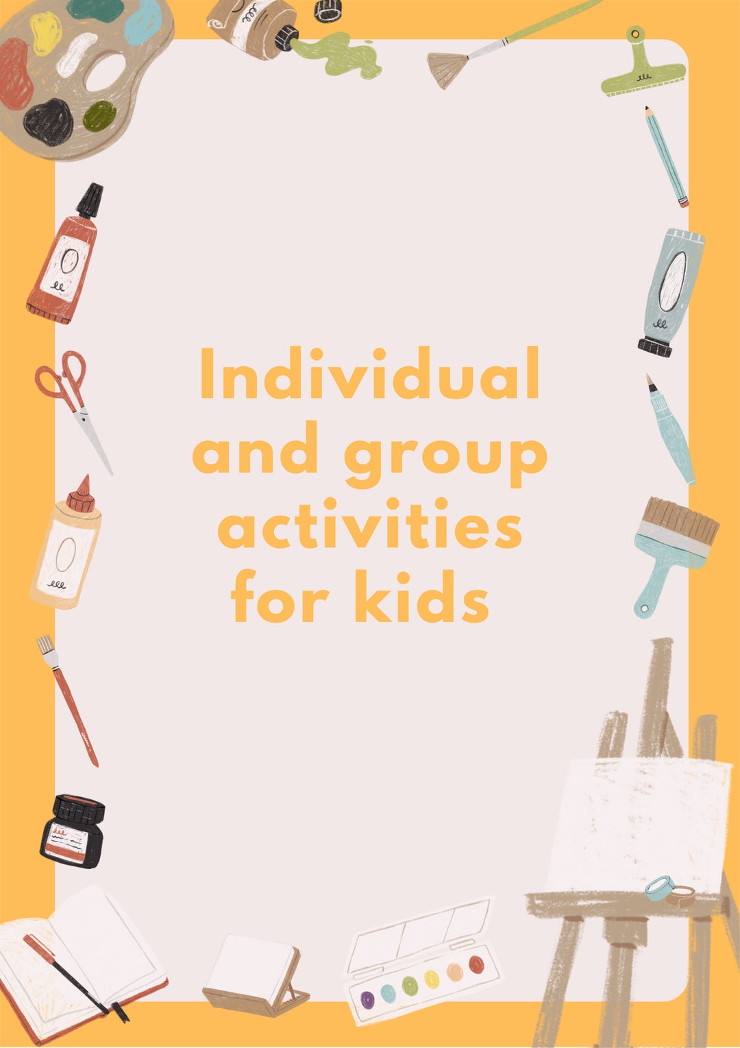 Kids/children's Activity Booklet With Individual and Group - Etsy