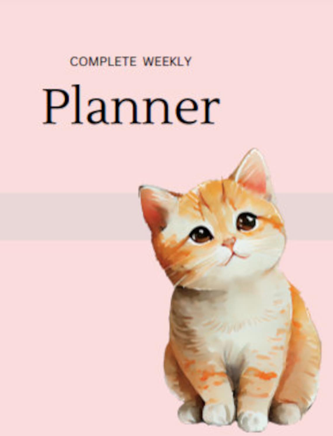 Printable Weekly Cat Planner Downloadable Digital Pet Lovers - Etsy