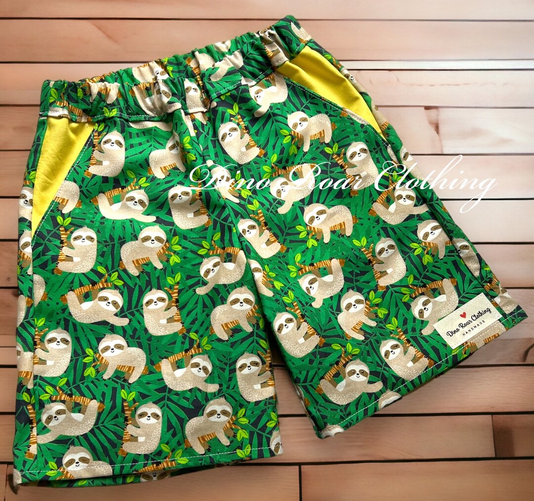 Boys Shorts Sloth is Cute Made to Order - Etsy