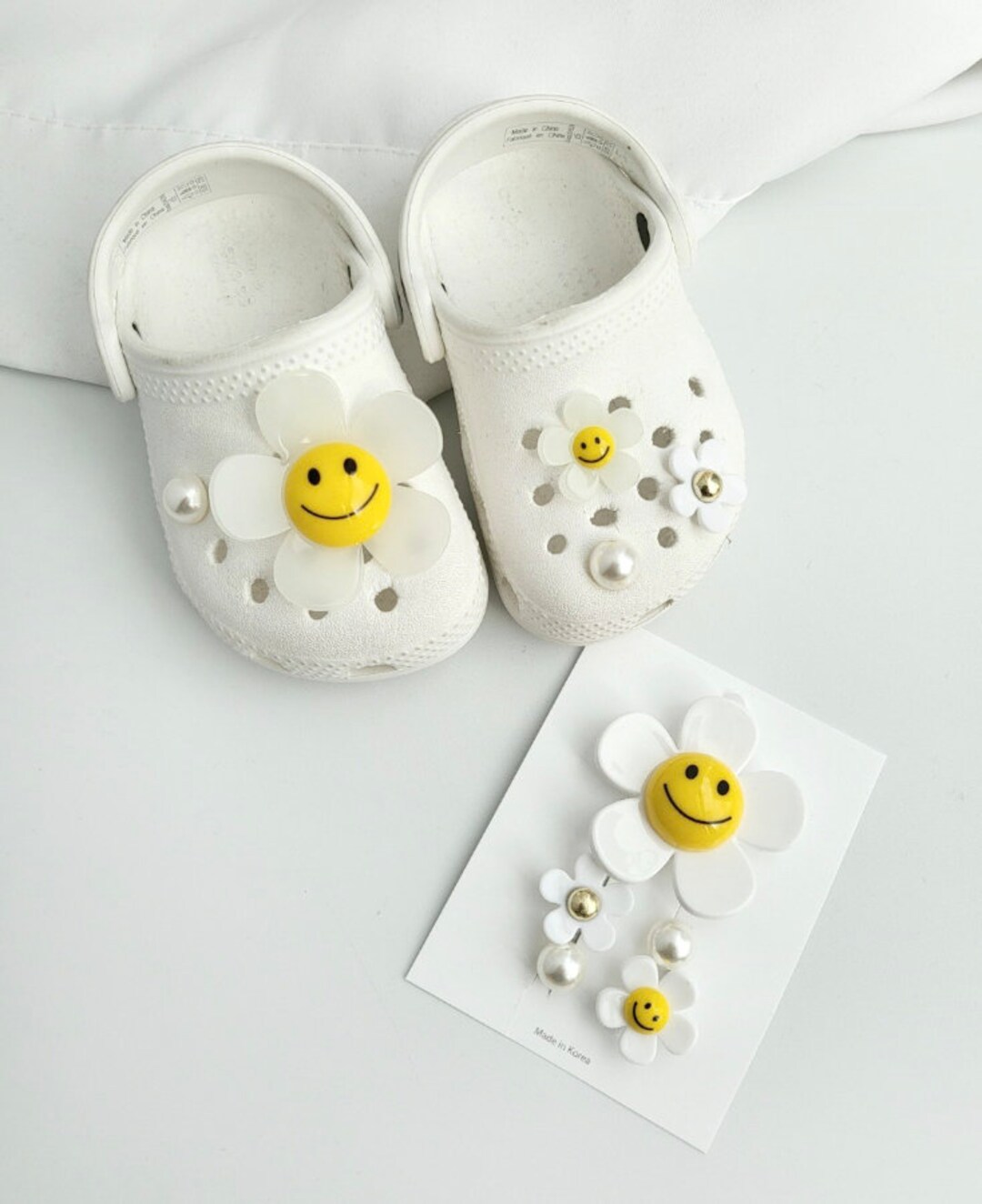 Smiley Daisy 5pcs Shoe Charm Set for Crocs Shoe Accessories Shoe ...