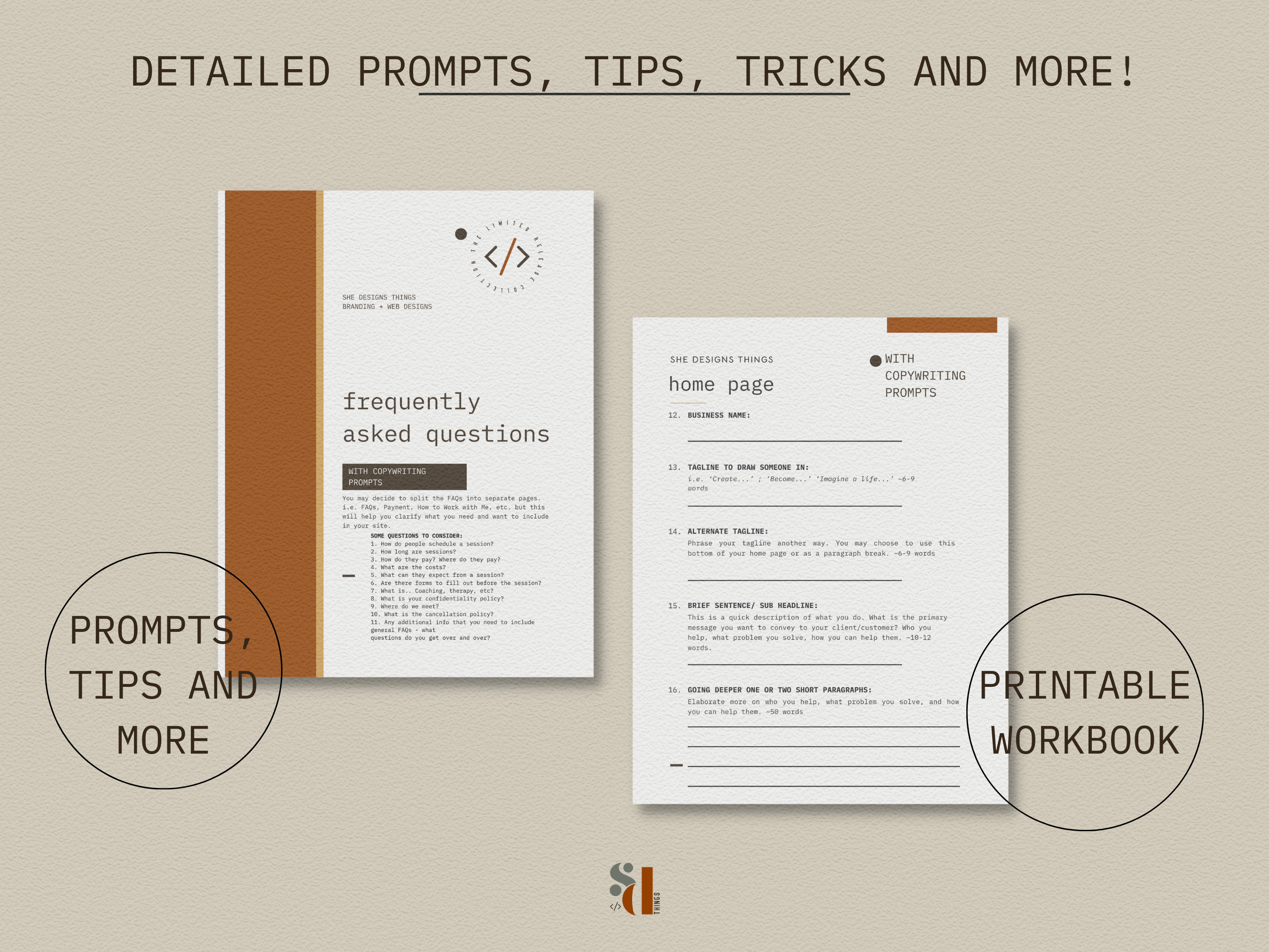 Copywriting Guide With Prompts Printable Website Planner Online ...