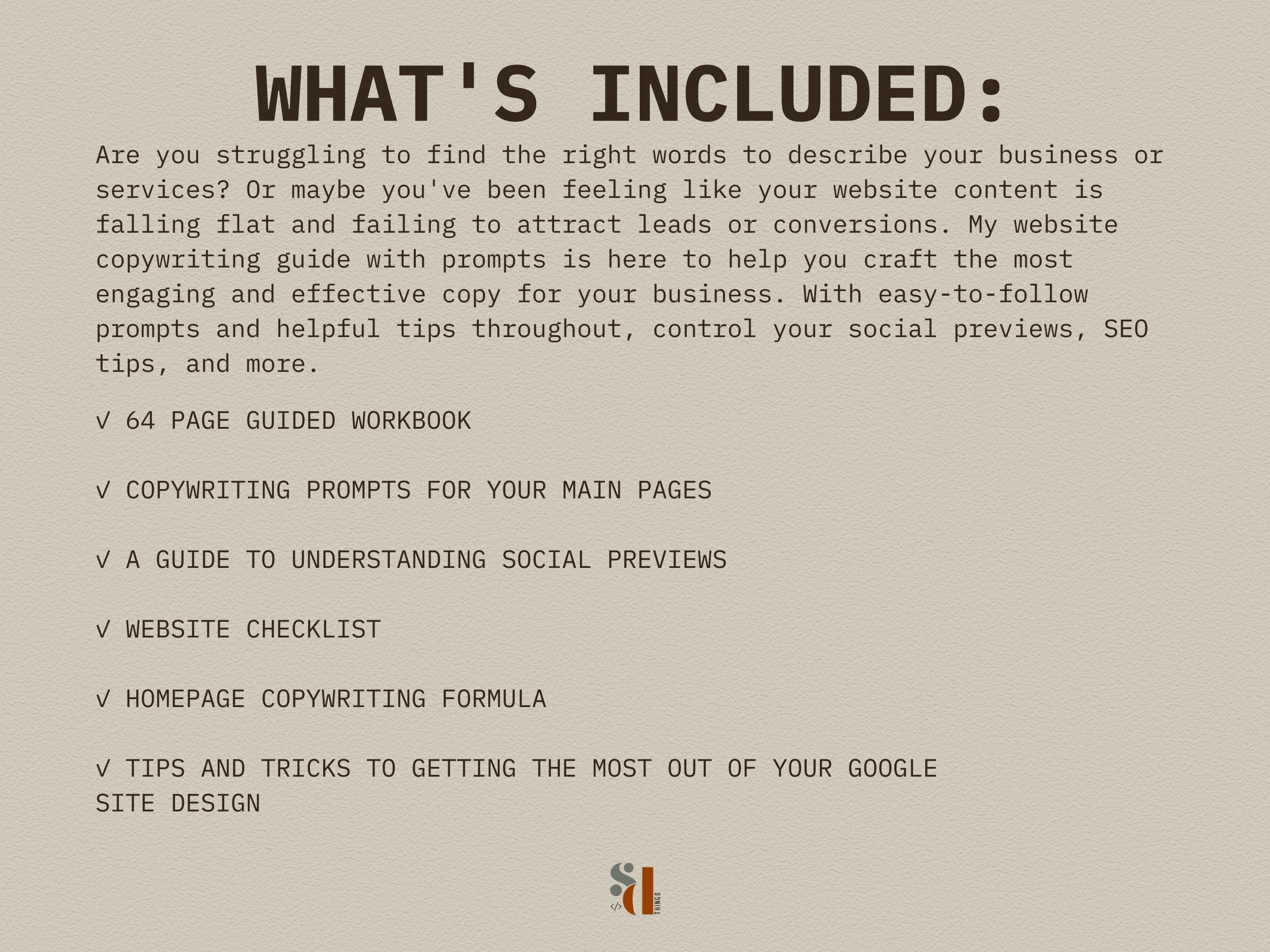 Copywriting Guide With Prompts Printable Website Planner Online ...