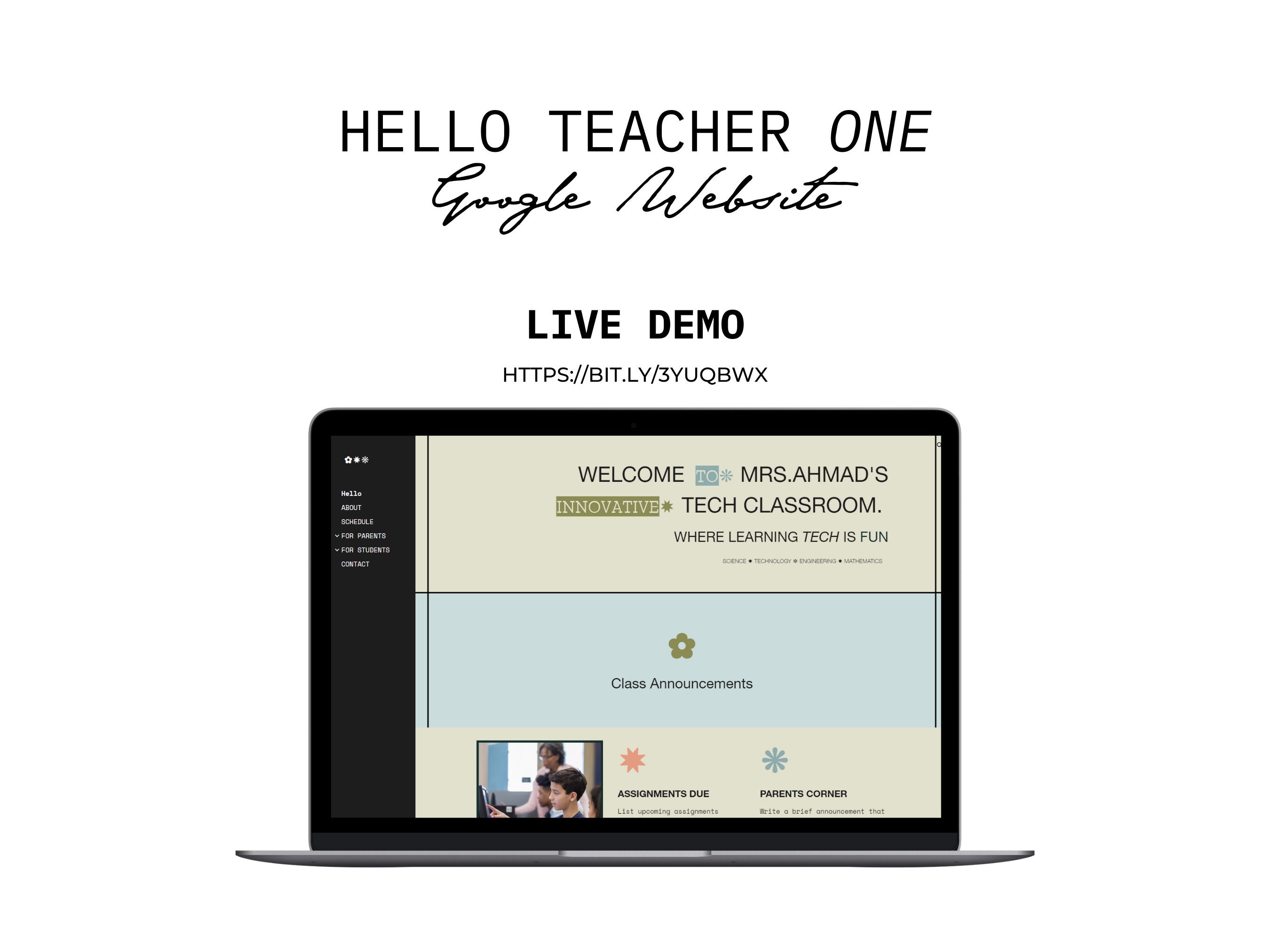 Calm Green Google Site Template: Classroom Website Design - Etsy