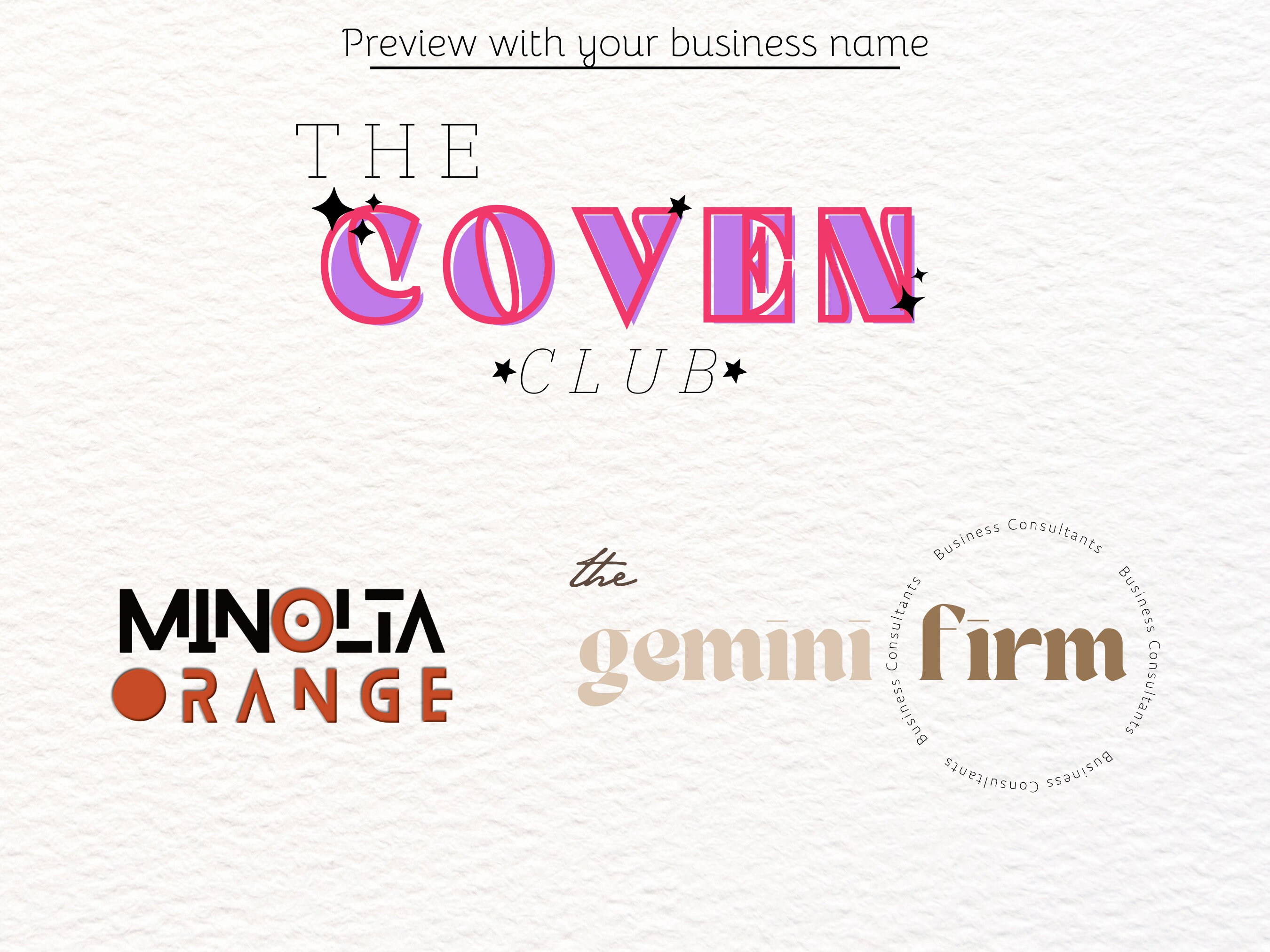 Logo Preview | Pre Made Logo Design | Branding Package | Premade Design ...