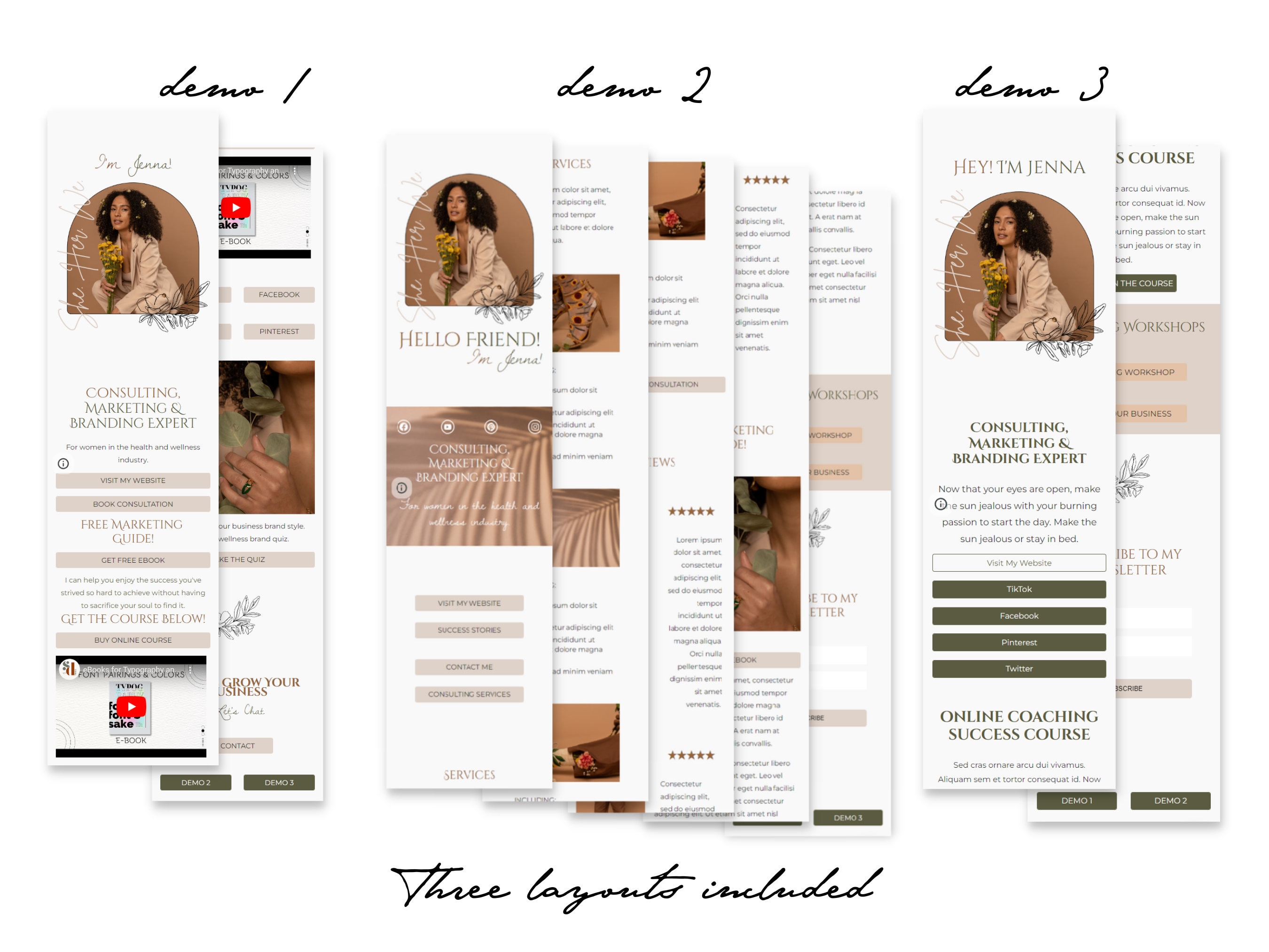Google Sites Template Instagram Landing Page Link Tree Alternate ...