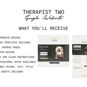 Google Site Template | Green and Cream Theme for Google Sites ...