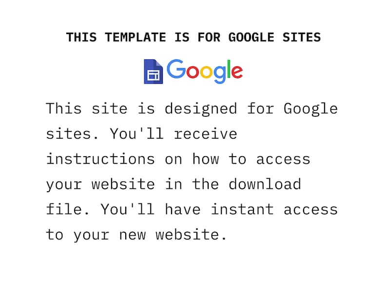 Google Site Template | Green and Cream Theme for Google Sites ...