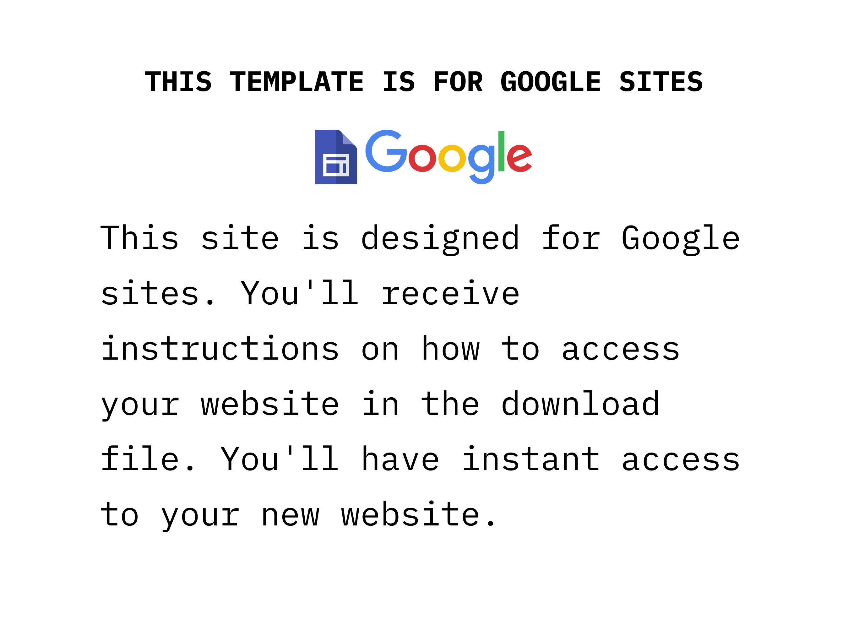 Google Site Template | Green and Cream Theme for Google Sites ...