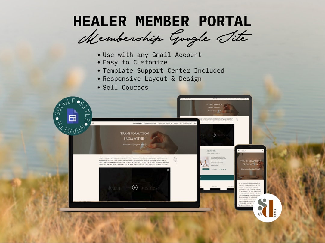 Member Portal Theme for Google Sites Portal Website - Etsy