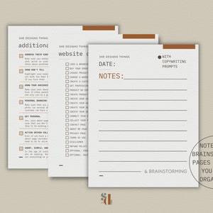 Copywriting Guide With Prompts Printable Website Planner Online ...