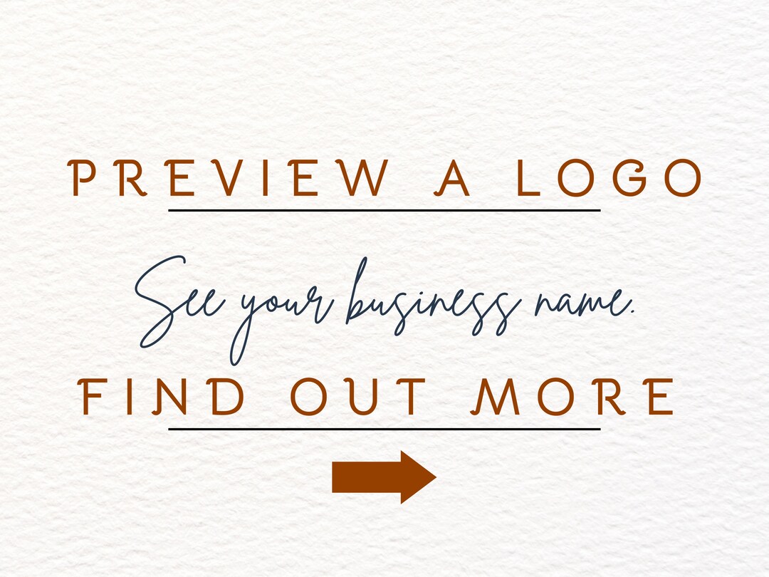 Logo Preview | Pre Made Logo Design | Branding Package | Premade Design ...