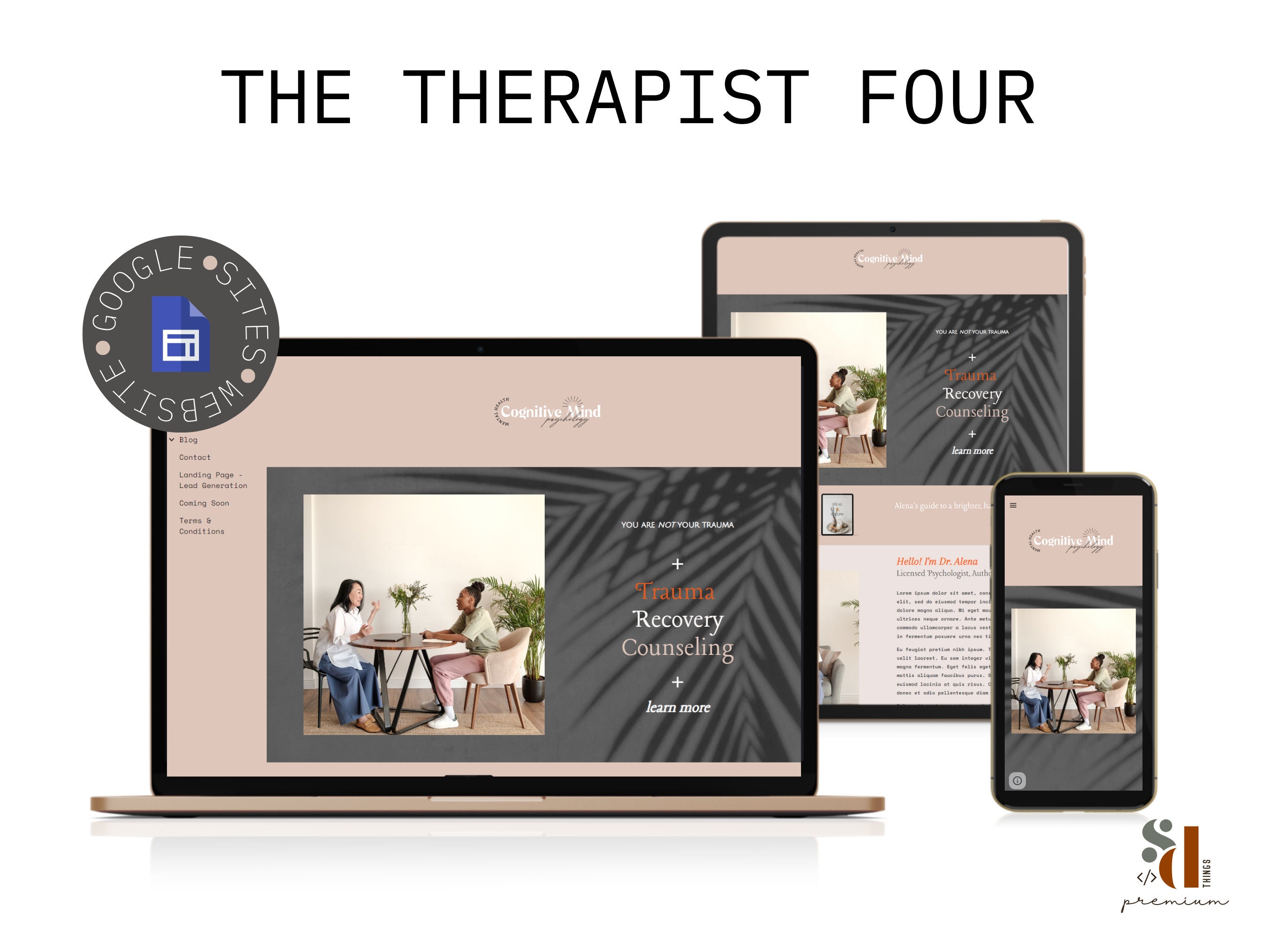 Google Site Theme Dusty Rose Theme For Google Sites Etsy
