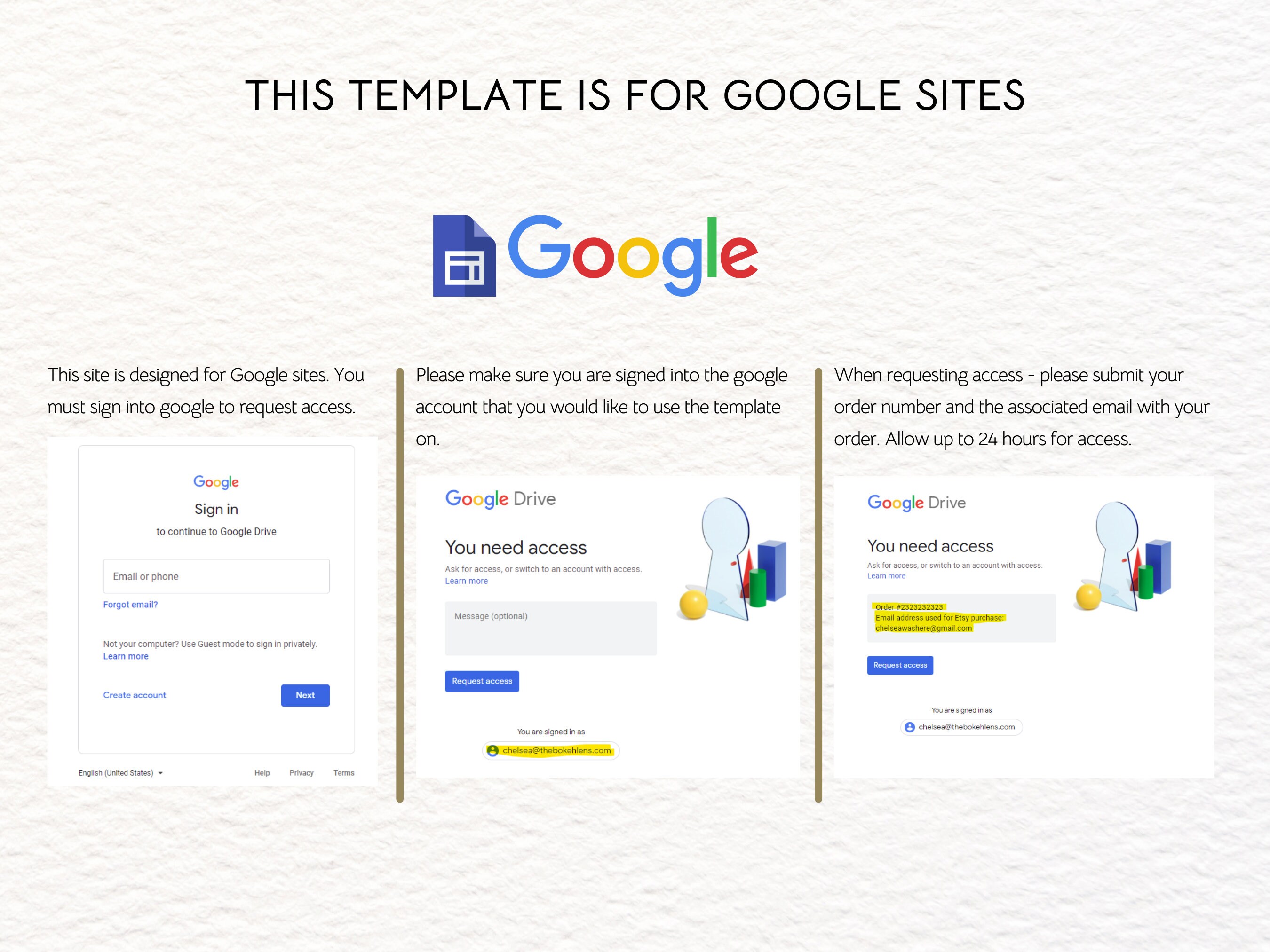 Google Sites Template Setup: Custom Website Design Service - Etsy