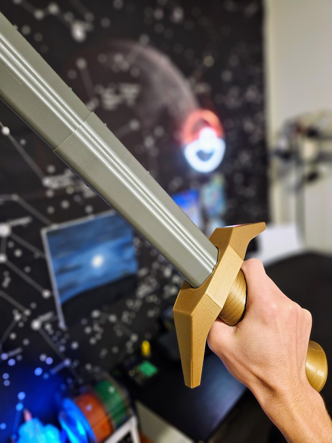 3' 10" Collapsing Broadsword | 3D Printed Cosplay Sword - Etsy