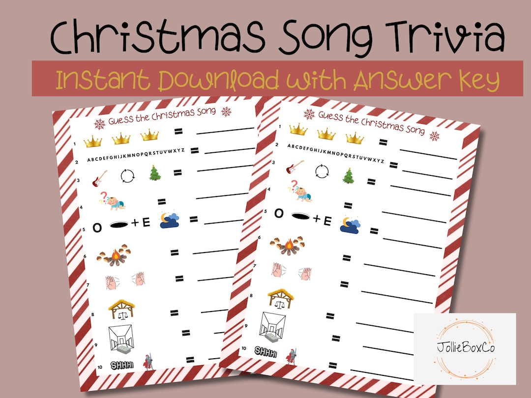 Guess the Christmas Song Printable - Etsy