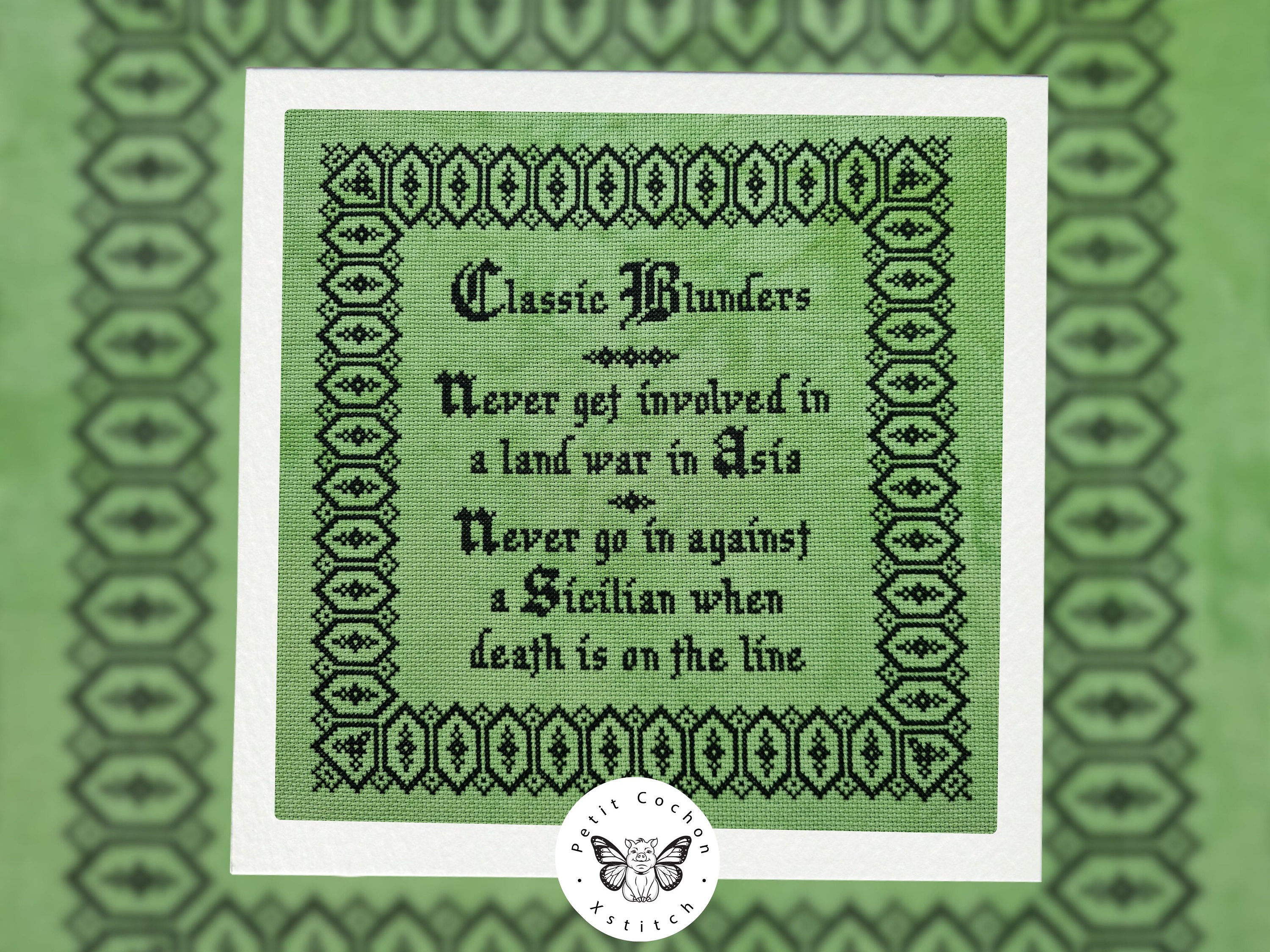 The Princess Bride Movie Quote Cross Stitch Pattern Classic Blunders ...