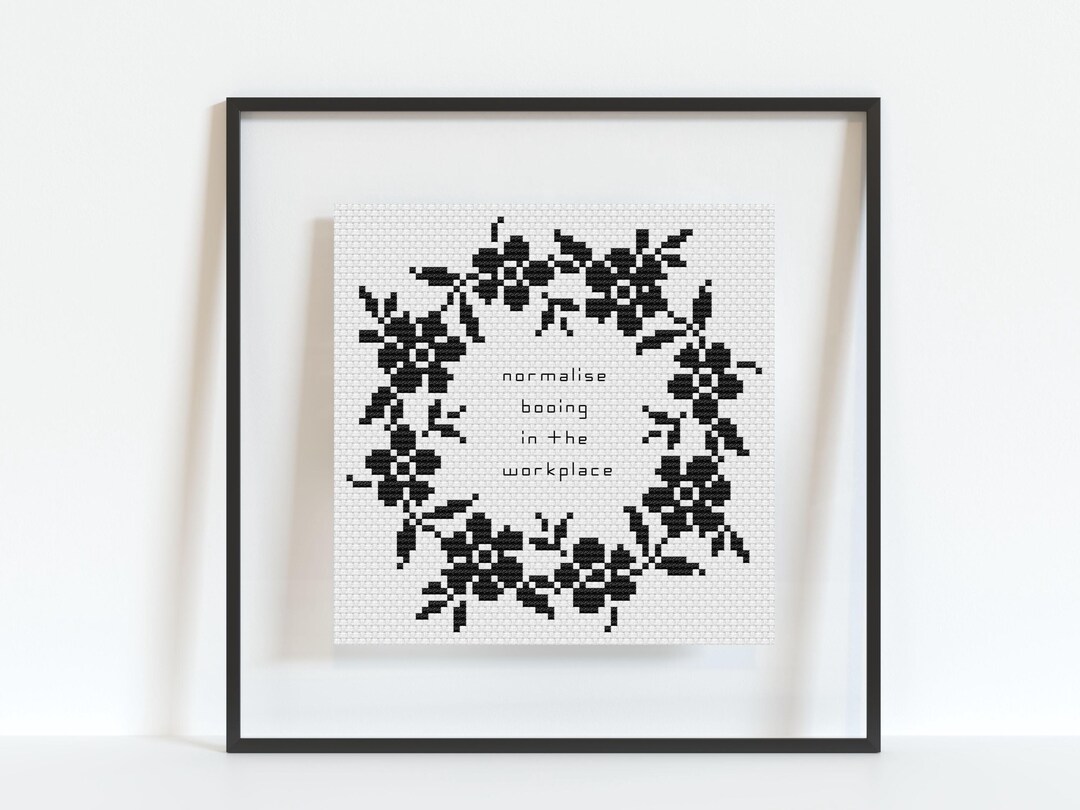 Normalise Booing in the Workplace - Cross Stitch Pattern - PDF Pattern ...