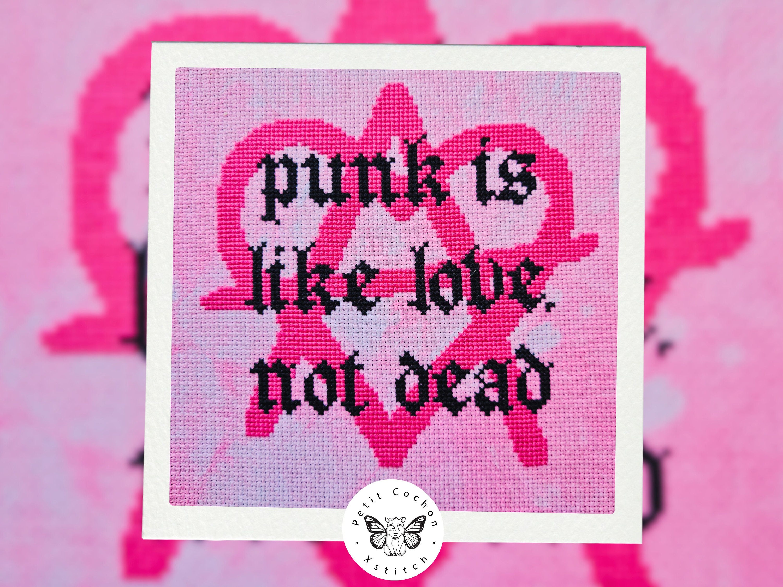 Punk is Like Love. Not Dead PDF Pattern Subversive Cross Stitch Pattern ...