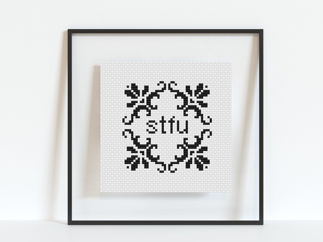 STFU - Cross Stitch Pattern - PDF Pattern - Beginner Cross Stitch ...