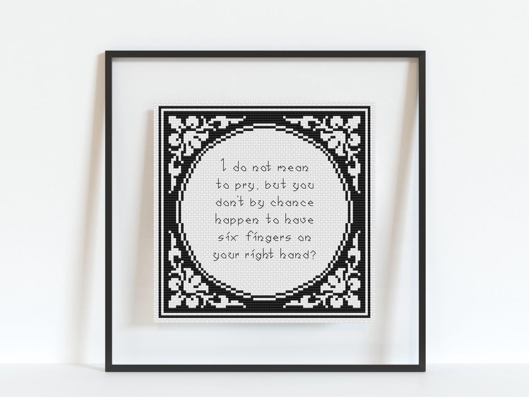 Princess Bride Quote Cross Stitch Pattern - PDF Pattern - Inigo Quote ...