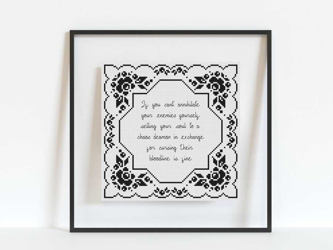 Annihilate Your Enemies - PDF Pattern - Subversive Cross Stitch Pattern ...