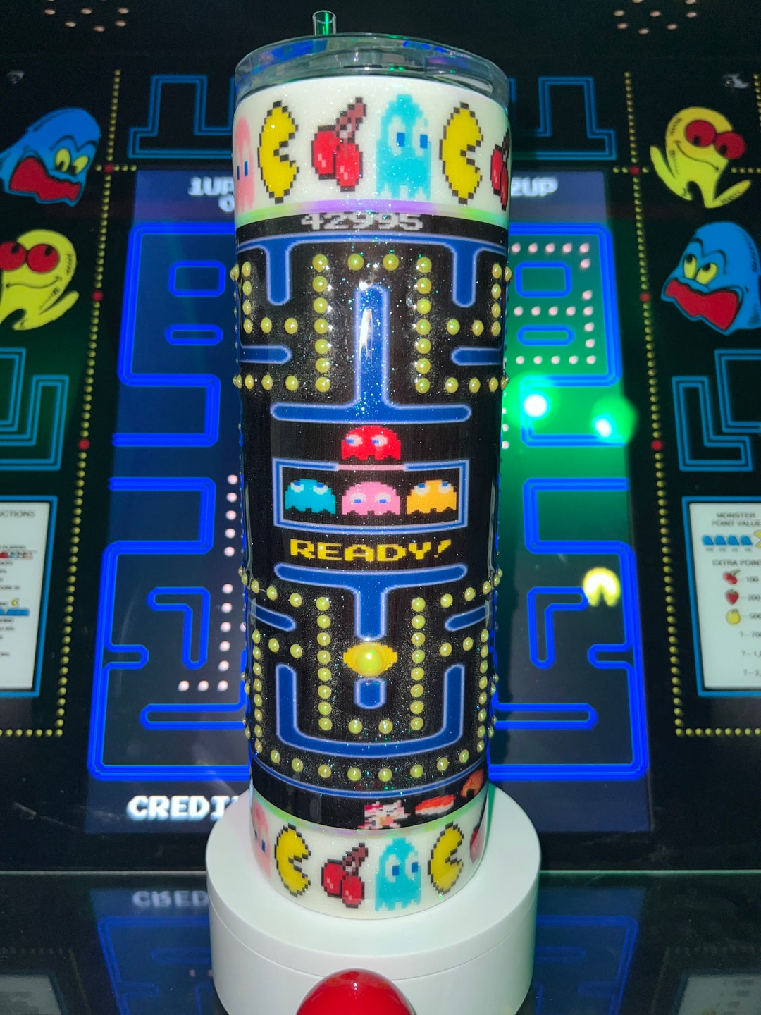 PAC-MAN Arcade 3D GLOW in the Dark 30oz Tumbler - Etsy