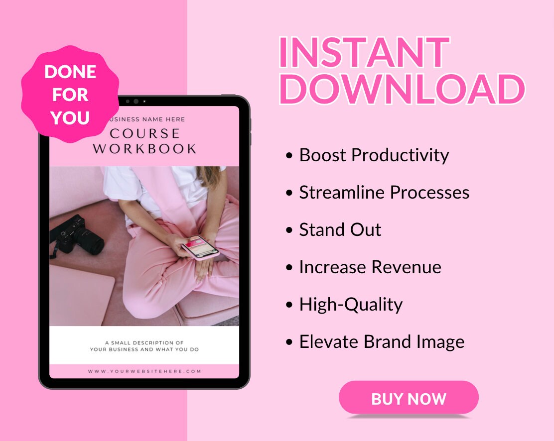 Editable Course Workbook Template - DIY Learning Material - 39 Pages ...