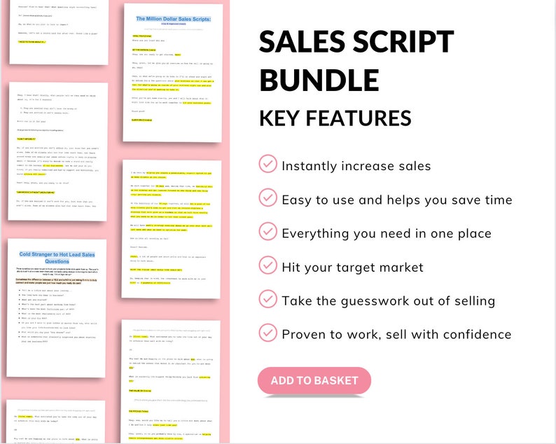 Sales Script Bundle for Small Business Coaching Canva Templates Social ...