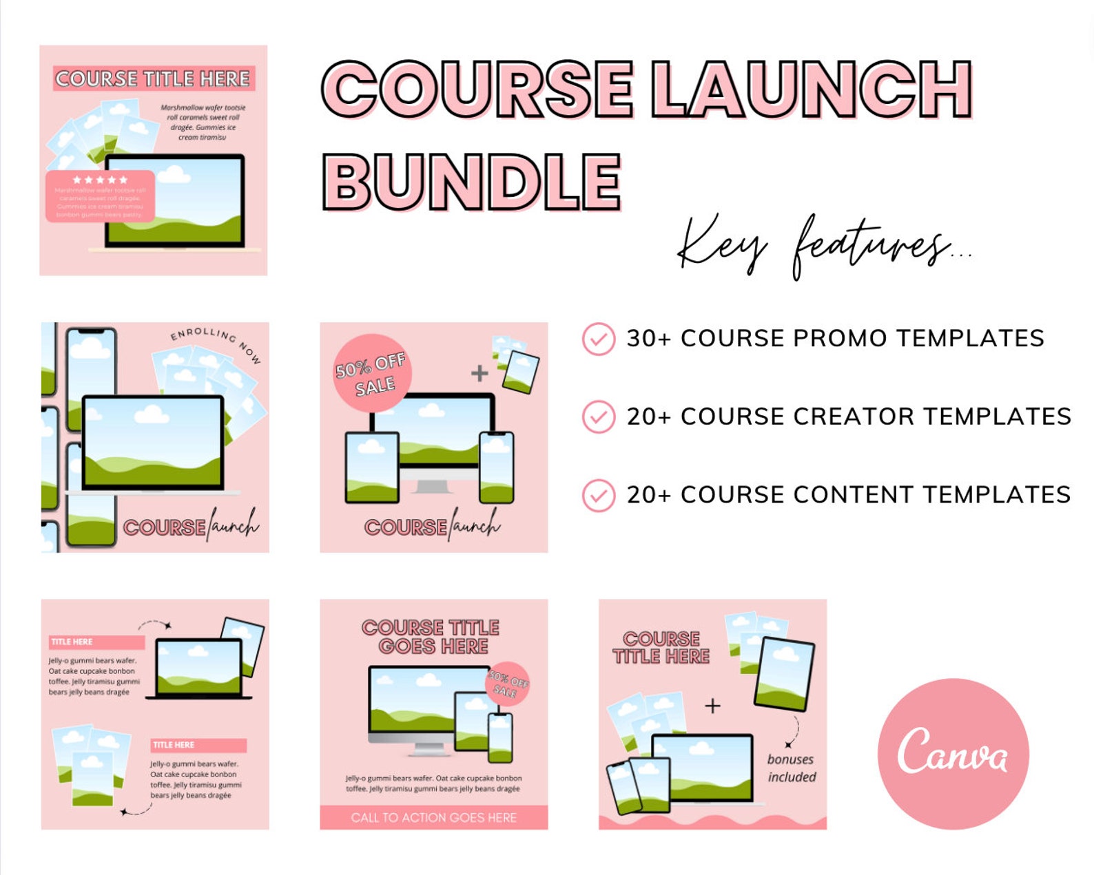 Course Launch Templates, Sell Online Course, Course Promotion, Online ...