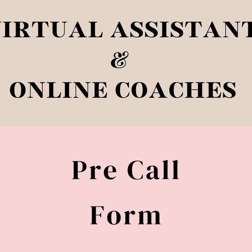 Discovery Call New Client Form Virtual Call Template - Etsy