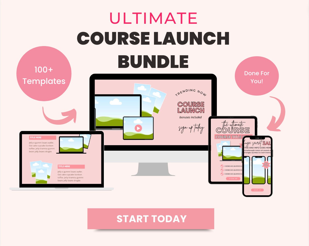 Course Launch Templates, Sell Online Course, Course Promotion, Online ...