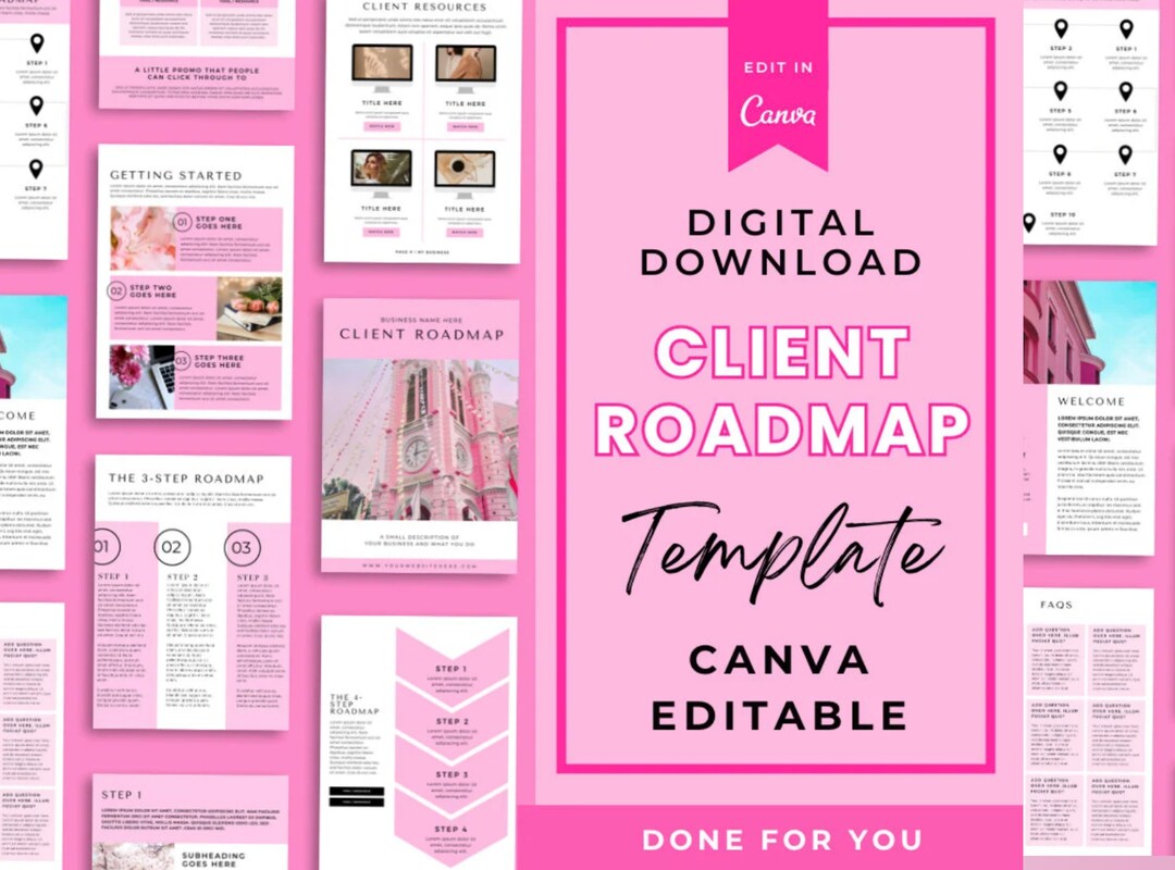 Roadmap CANVA Template Editable & High Quality Perfect for - Etsy