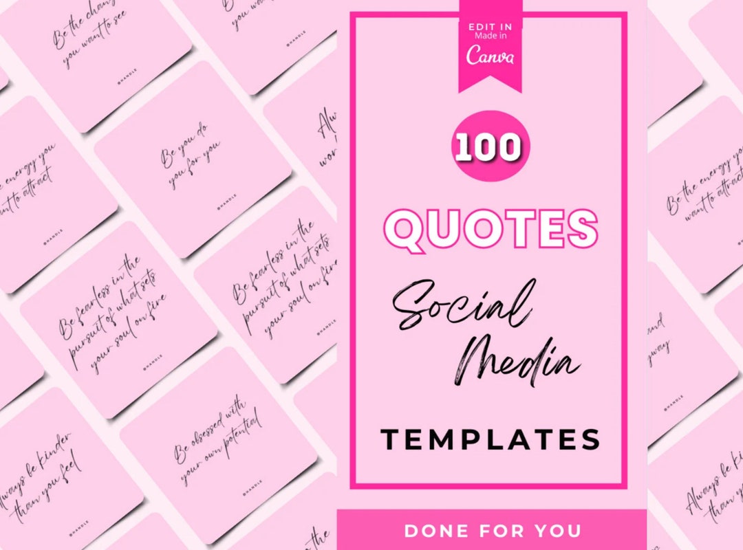 Inspirational Quotes CANVA Templates | Motivational Social Media Posts ...