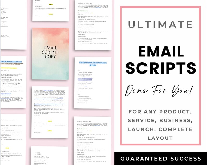 Scripted Email Templates Email Marketing Sequence Promo - Etsy