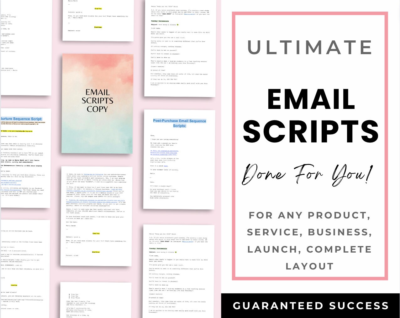 Scripted Email Templates Email Marketing Sequence Promo - Etsy