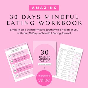 30-day Mindful Eating Workbook Digital Download, Personal ...
