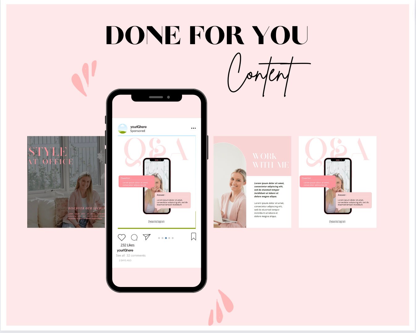 Customizable Instagram Templates for Social Media Managers Editable in ...
