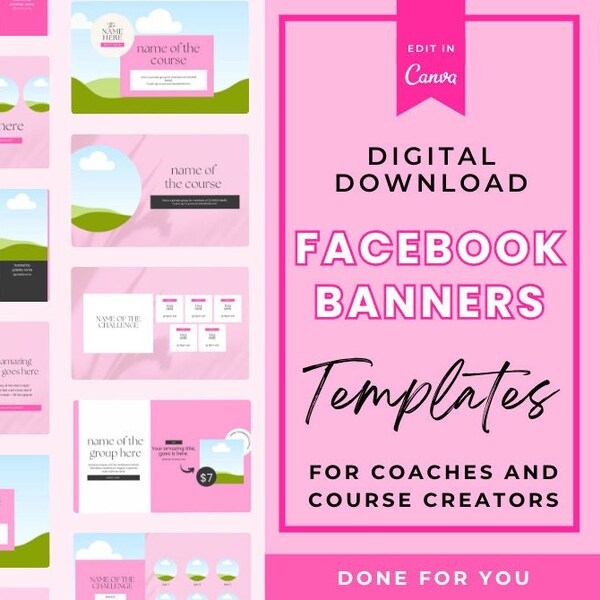 Rainbow Facebook Cover Template, Pastel Facebook Banner, Facebook Icon ...