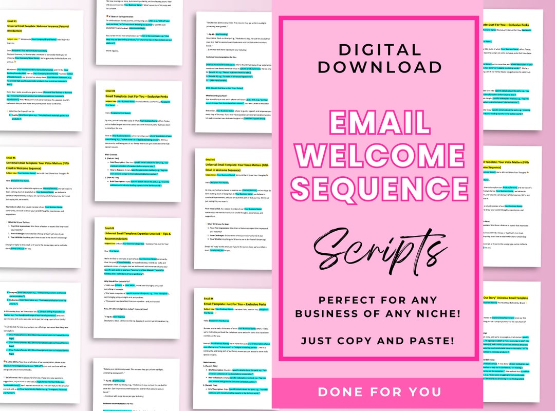 Streamlined Welcome Email Scripts for Successful Marketing Campaigns - Etsy