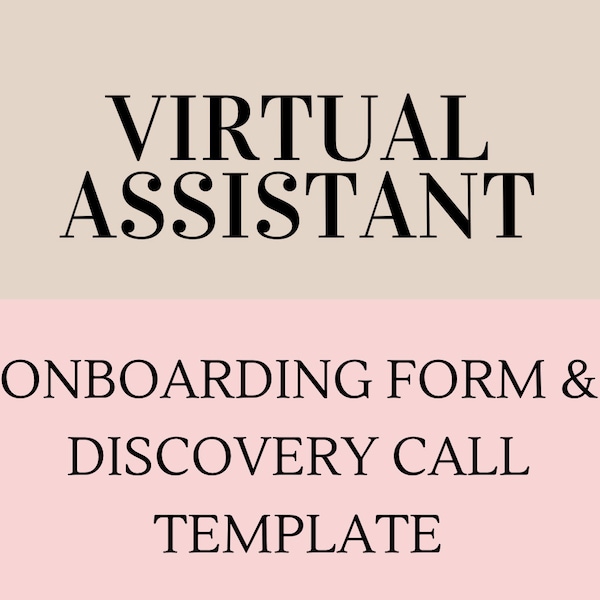 Discovery Call Template - Etsy