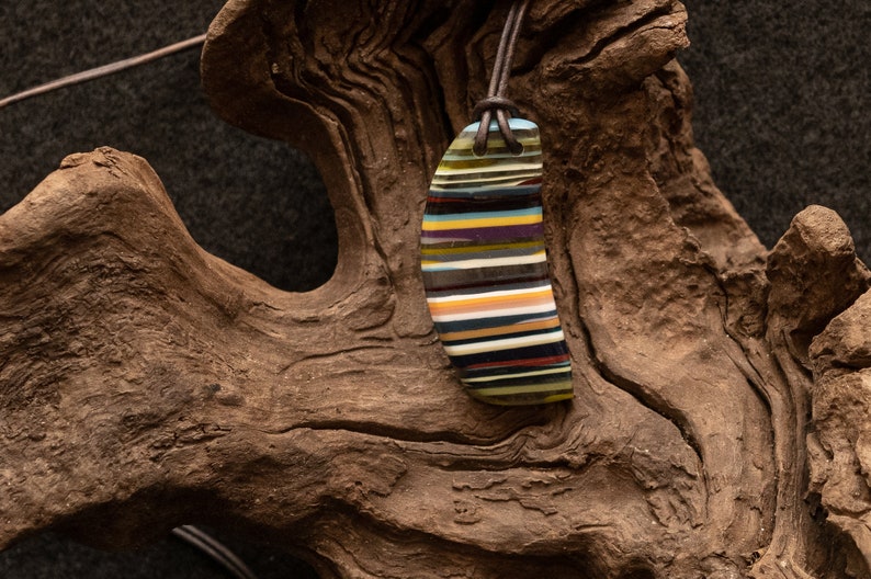 Surfite Surf Stone Freeform Pendant With a Minimalist Leather Cord ...