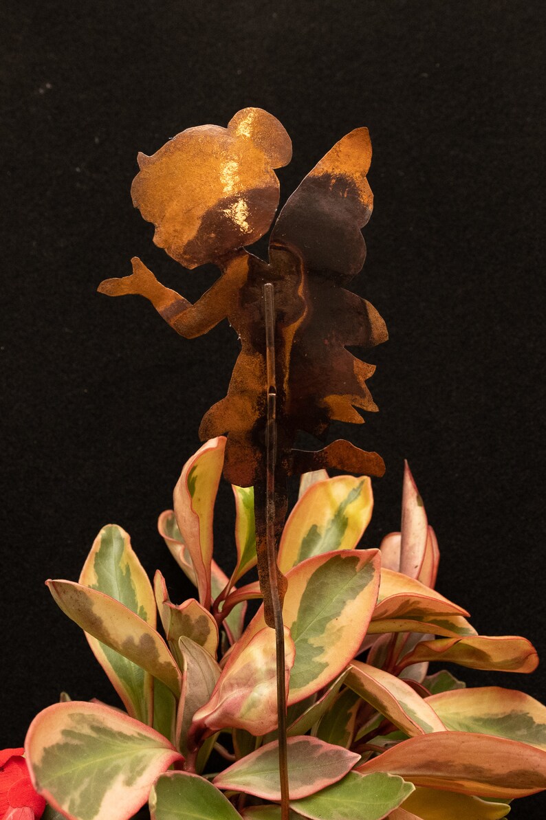 Copper Garden Fairy With Heat Treated Patina Coated With Acrylic - Etsy