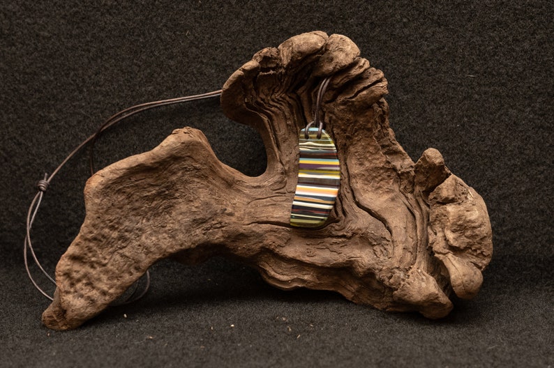 Surfite Surf Stone Freeform Pendant With a Minimalist Leather - Etsy