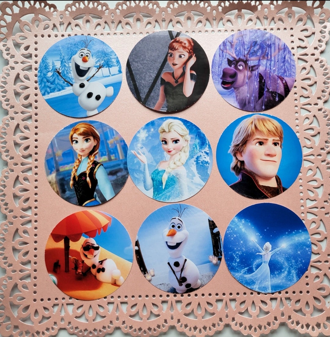9 Pc. Frozen Characters Sticker Pack - Etsy