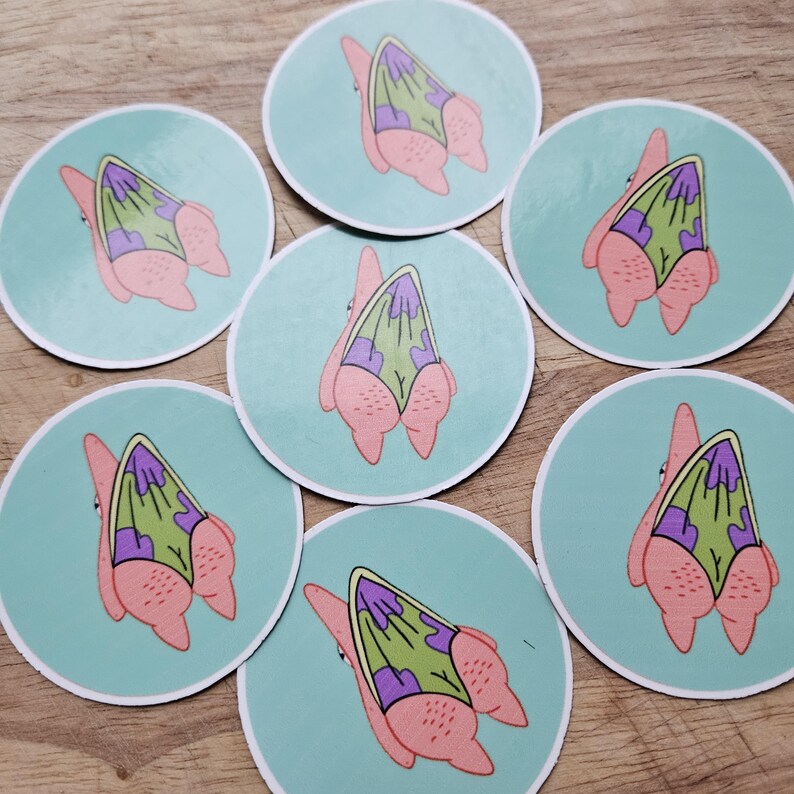 Wedgie Patrick Star Vinyl Stickers - Etsy