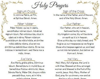 The Our Father Prayer in Latin - Etsy