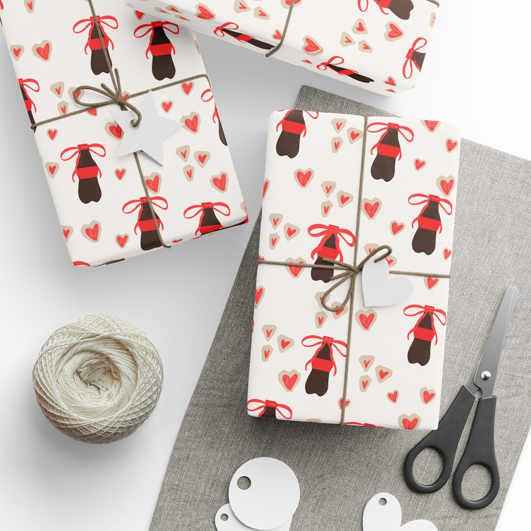 Coca Cola Bow Wrapping Paper | Coca Cola Christmas Bows - Etsy
