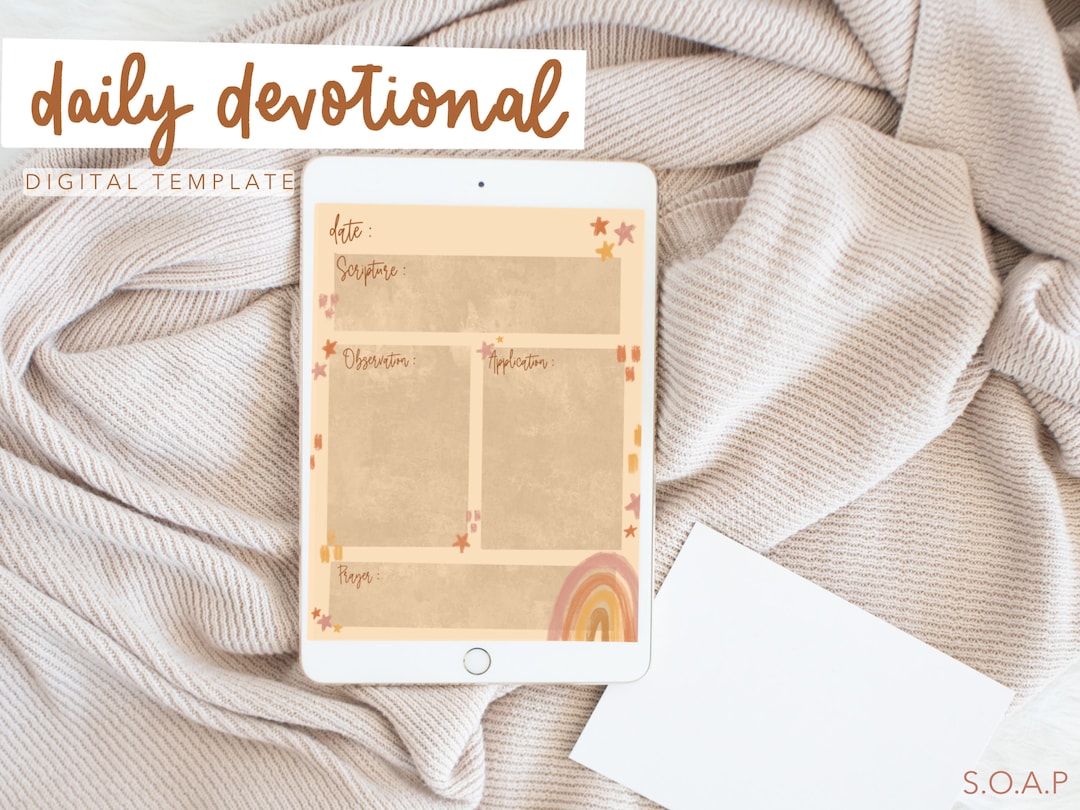 Daily Devotional Template - Etsy